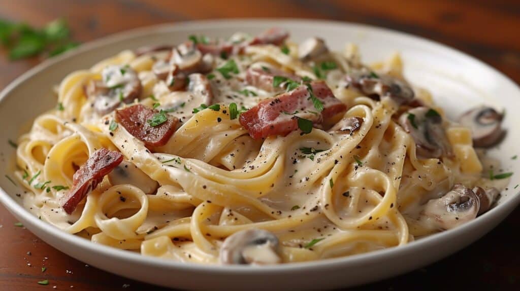 Tagliatelle with Mushrooms and Speck - Italian Cooking and Living ...